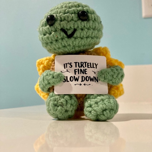 Toys | Crochet Green Turtle Emotional Support Plush | Poshmark
